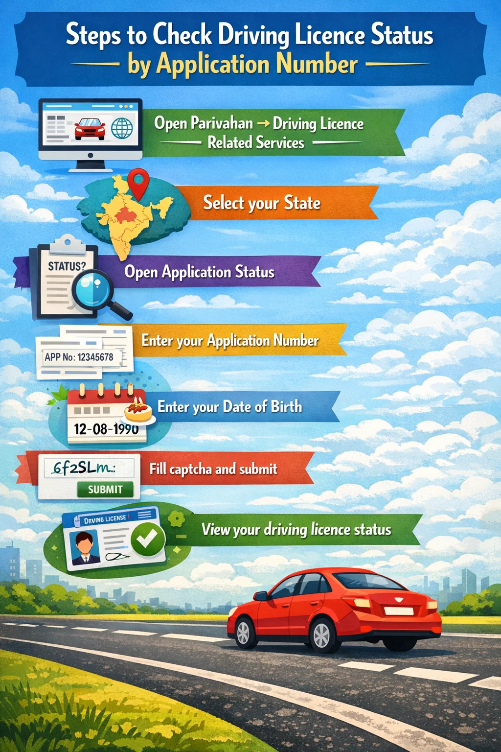 Driving Licence Status on Parivahan – Track Application, Renewal & Delivery